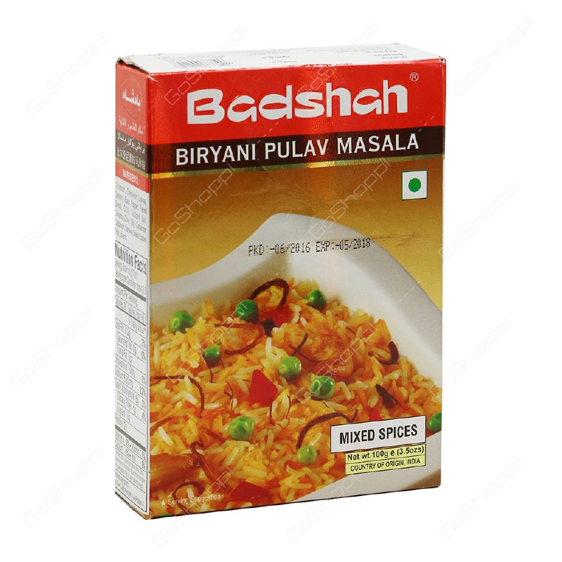 BADSHAH BIRIYANI PULAV MASALA 100 GM - Subhlaxmi Grocers