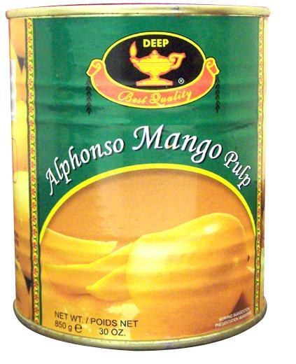 DEEP ALPHANSO MANGO PULP 850 GM - Subhlaxmi Grocers