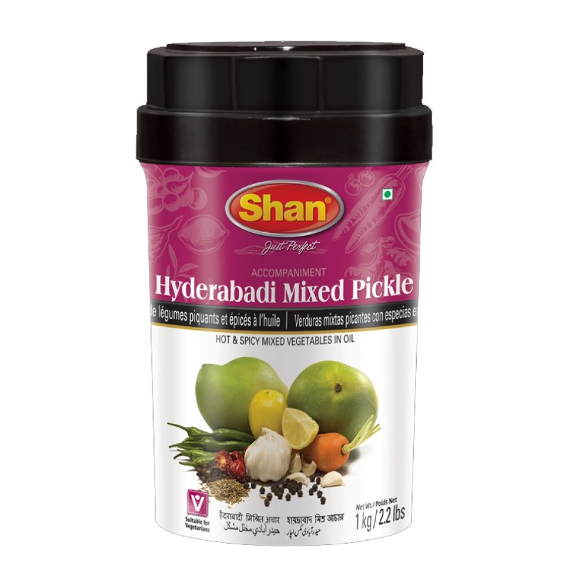 SHAN HYDERABADI MIXED PICKLE 1KG - Subhlaxmi Grocers