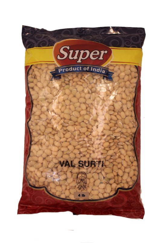 SUPER SURTI (SURATI) VAL BROAD BEANS 4LB - Subhlaxmi Grocers