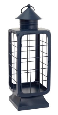18" Navy Metal Lantern - Wilford & Lee Home Accents