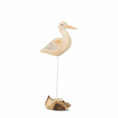 21" Soft Natural Sandpiper on a Driftwood Base Statue - Wilford & Lee ...