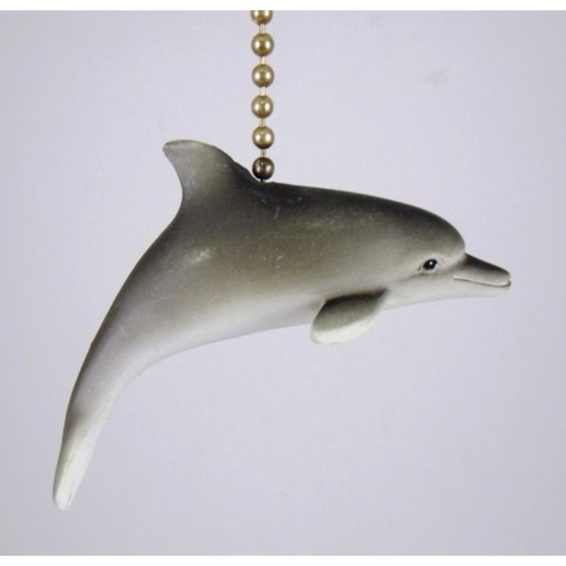 2" Gray Leaping Dolphin Fan Pull - Wilford & Lee Home Accents