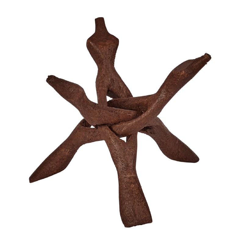 8" Large Carved Wood Shell Stand - Wilford & Lee Home Accents