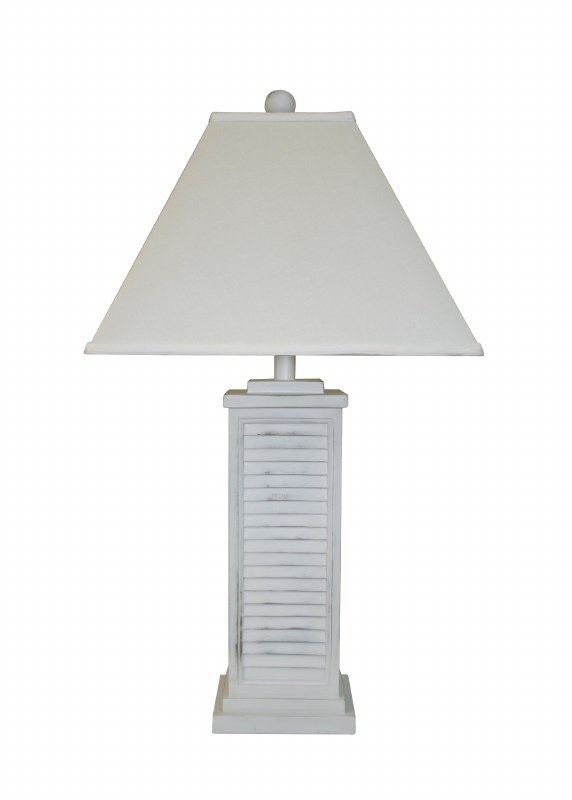 31" Weathered Sand Yellow Shutter Lamp - Wilford & Lee Home Accents