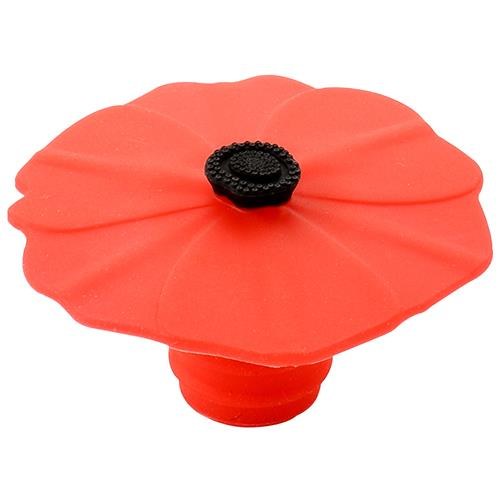 2" Red Silicone Poppy Flower Bottle Stopper - Wilford & Lee Home Accents