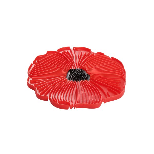 6" Red Silicone Poppy Flower Trivet - Wilford & Lee Home Accents