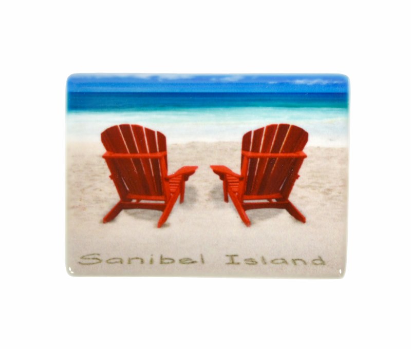 Sanibel Two Red Chair Magnets - Wilford & Lee Home Accents