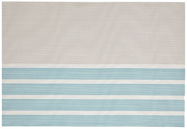 13" x 19" Aqua Pacific Stripe Placemat - Wilford & Lee Home Accents