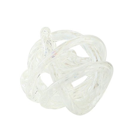 6" Clear Knot Glass Orb - Wilford & Lee Home Accents