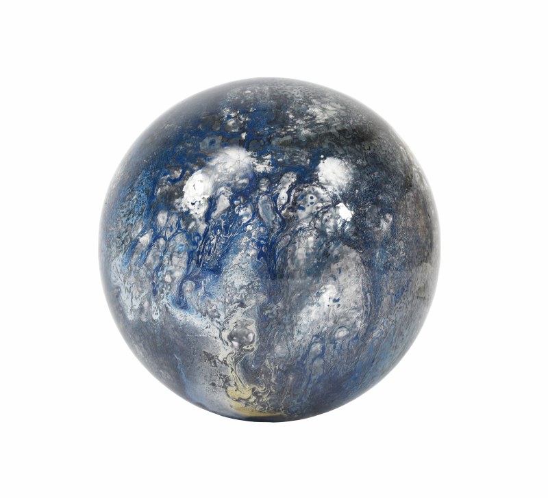5" Blue Gray Orb Glass - Wilford & Lee Home Accents