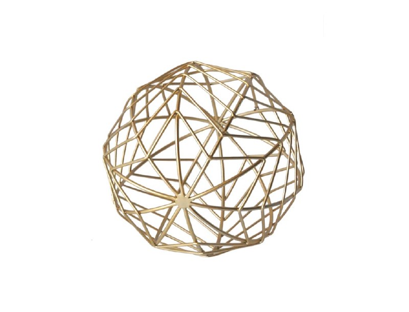 7" Gold Metal Orb - Wilford & Lee Home Accents
