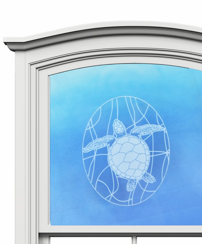 5" Oval Turtle White Window Cling - Wilford & Lee Home Accents