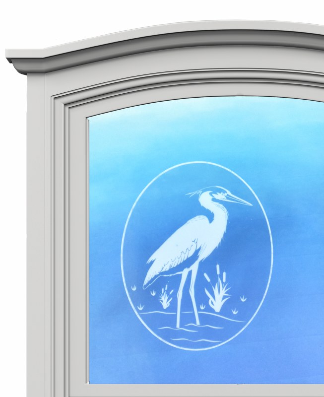 5" Oval Heron White Window Cling - Wilford & Lee Home Accents