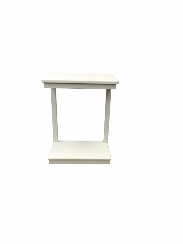 18" White "C" Table - Wilford & Lee Home Accents