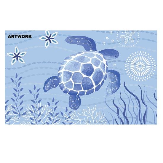 20" x 30" Blue Turtle Rug - Wilford & Lee Home Accents