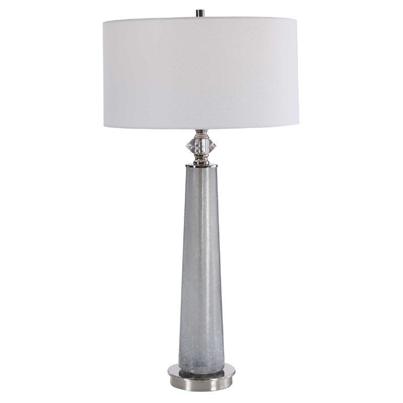 32" Gray Column Glass Table Lamp - Wilford & Lee Home Accents