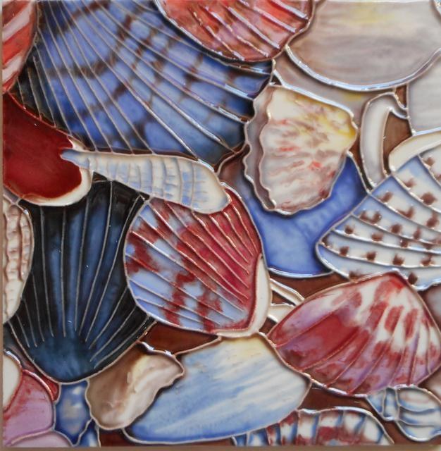 6" Square Multiple Shells 1 Ceramic Tile - Wilford & Lee Home Accents