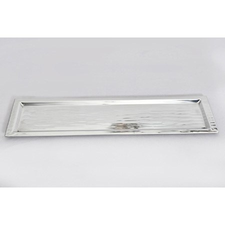 Hammered Silver Medium Rectangular Tray - Wilford & Lee Home Accents