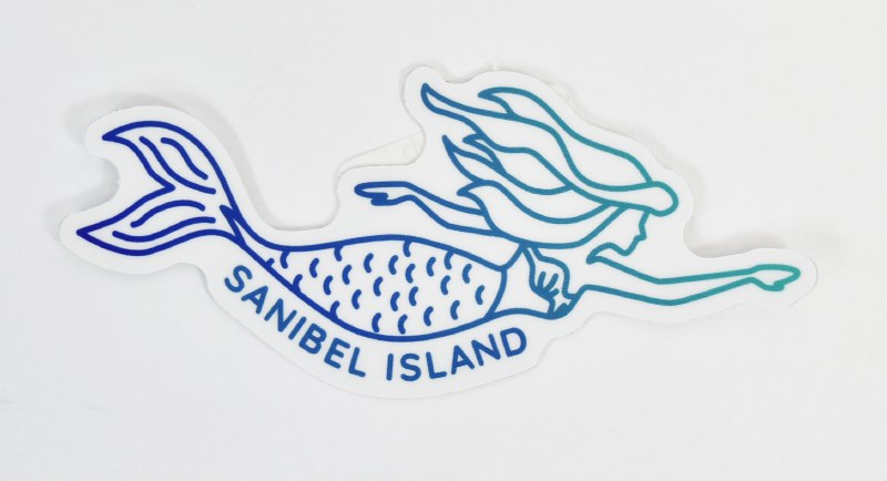 Sanibel Island Mermaid Sticker - Wilford & Lee Home Accents