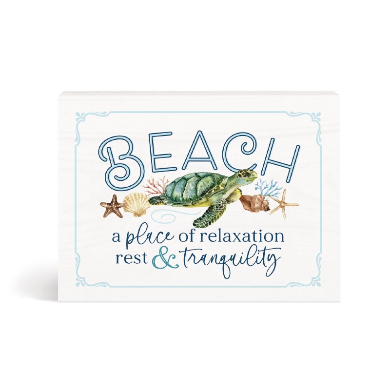 5" x 7" "Beach a Place of Relaxation, Rest & Tranquility" Wall Plaque ...