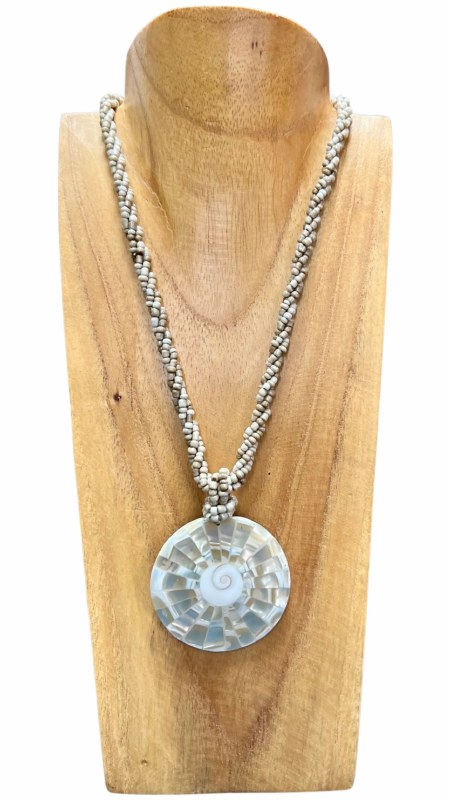 Cream Swirl Shell Necklace - Wilford & Lee Home Accents