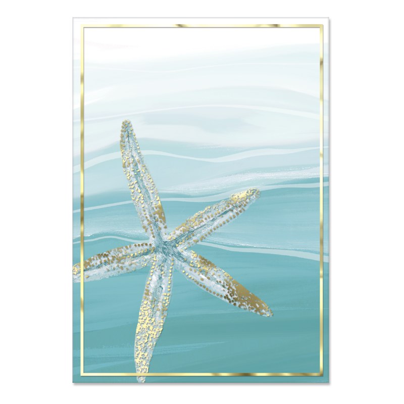 Box of 12 6" x 4" Starfish Note Cards - Wilford & Lee Home Accents