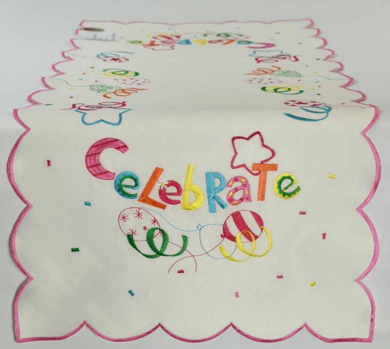 36" "Celebrate" Table Runner - Wilford & Lee Home Accents