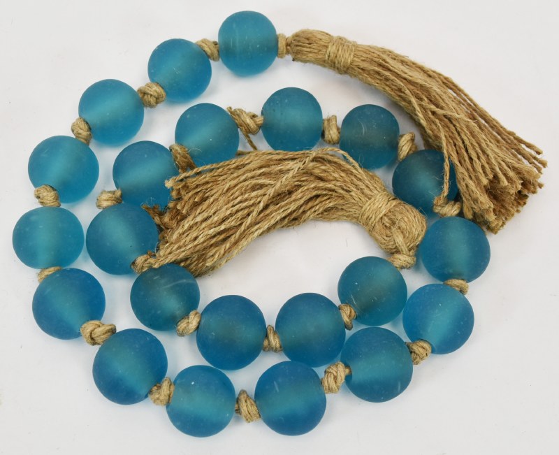 46" Dark Blue Glass Beads Table Garland - Wilford & Lee Home Accents