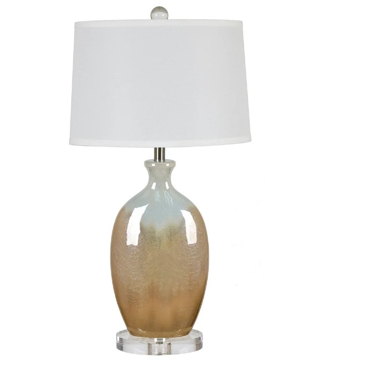 31" Amber Ombre Ceramic Table Lamp - Wilford & Lee Home Accents