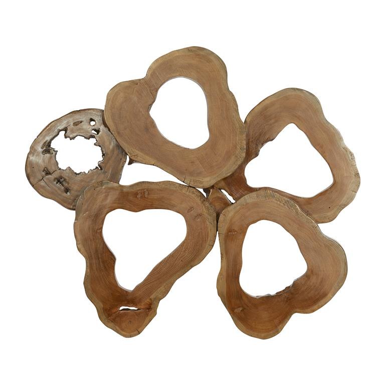 42" Five Natural Log Rings Wall Art Plaque - Wilford & Lee Home Accents