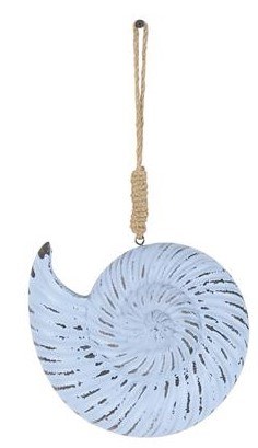 15" Light Blue Nautilus on a Rope - Wilford & Lee Home Accents