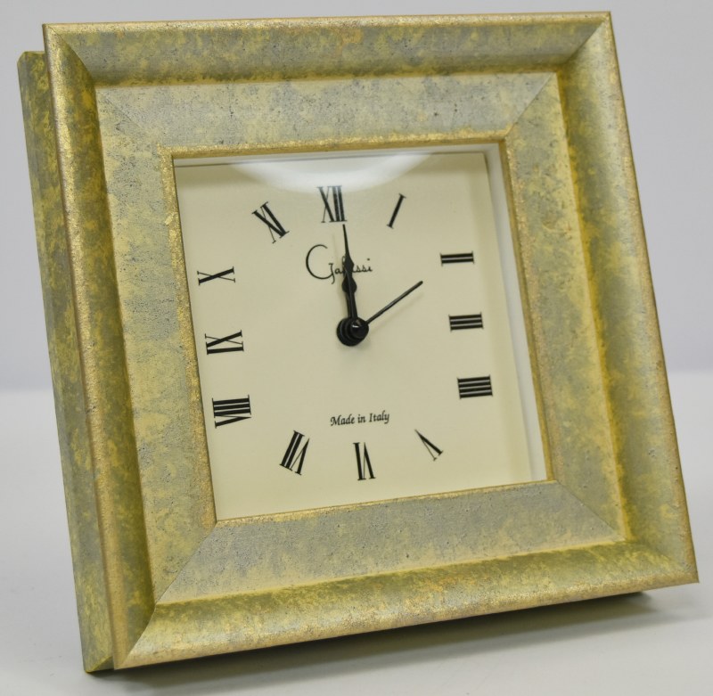 4" Square Green Amelia Sitting Clock - Wilford & Lee Home Accents