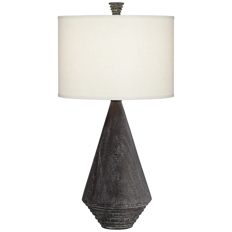 31" Black Polyresin Cone Table Lamp - Wilford & Lee Home Accents