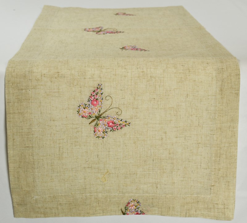 36" Multicolor Butterfly Table Runner - Wilford & Lee Home Accents