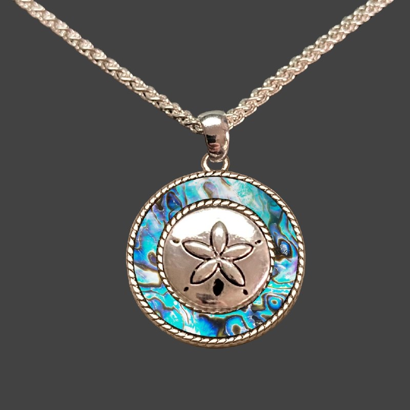 Abalone Shell and Sand Dollar Necklace - Wilford & Lee Home Accents