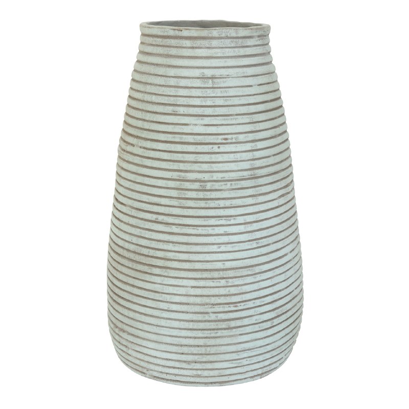 20" Green Ecomix Ribbed Vase - Wilford & Lee Home Accents