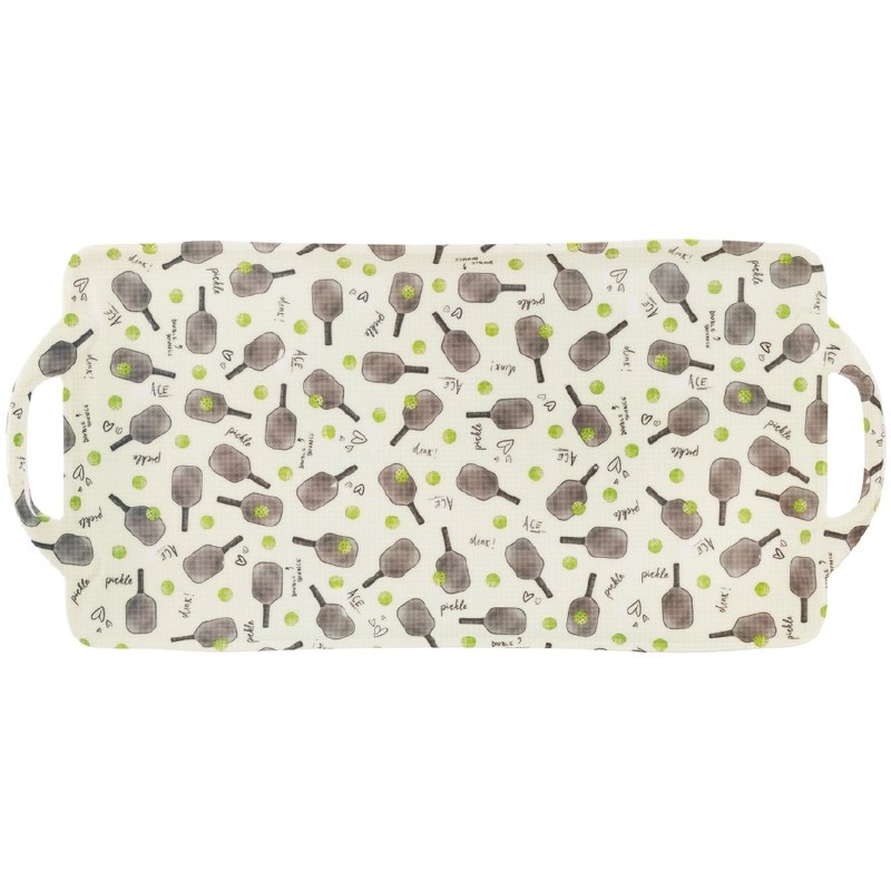 9" x 18" Melamine Pickleball Tray - Wilford & Lee Home Accents