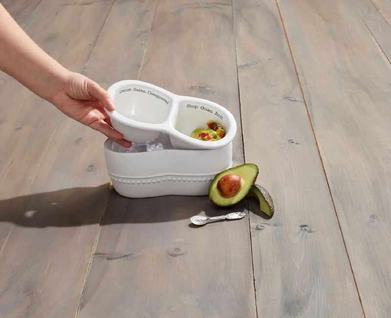 4" x 9" White Ceramic Dip Chiller Set by Mud Pie - Wilford & Lee Home ...