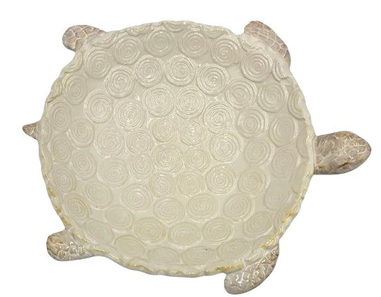 8" White Ceramic Sea Turtle Dish - Wilford & Lee Home Accents