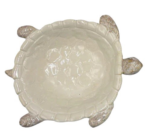 Medium White Ceramic Sea Turtle Dish - Wilford & Lee Home Accents