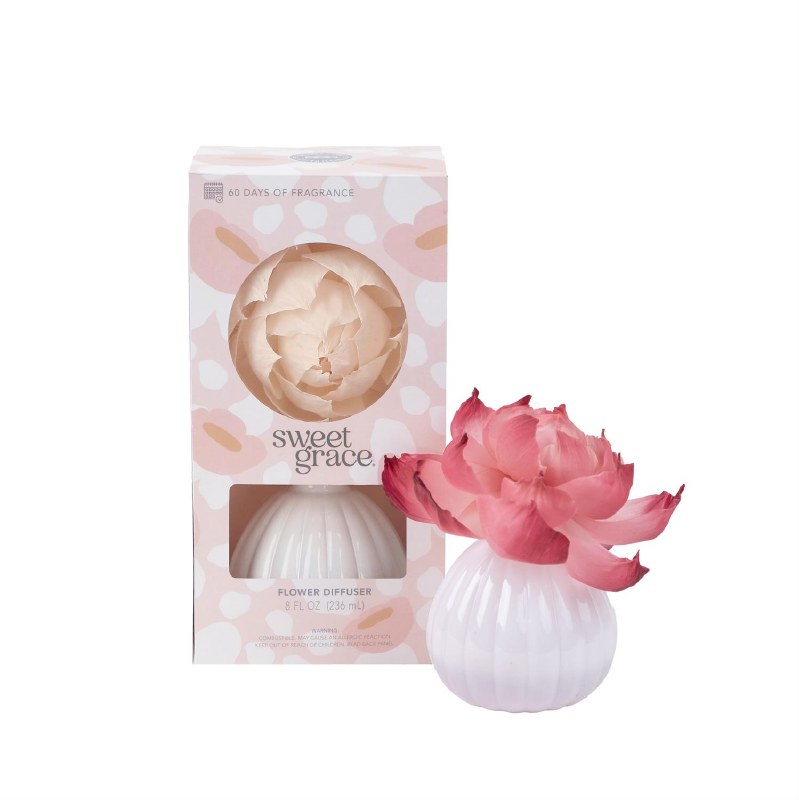 8 Oz Sweet Grace Fragrance Flower Diffuser Kit - Wilford & Lee Home Accents