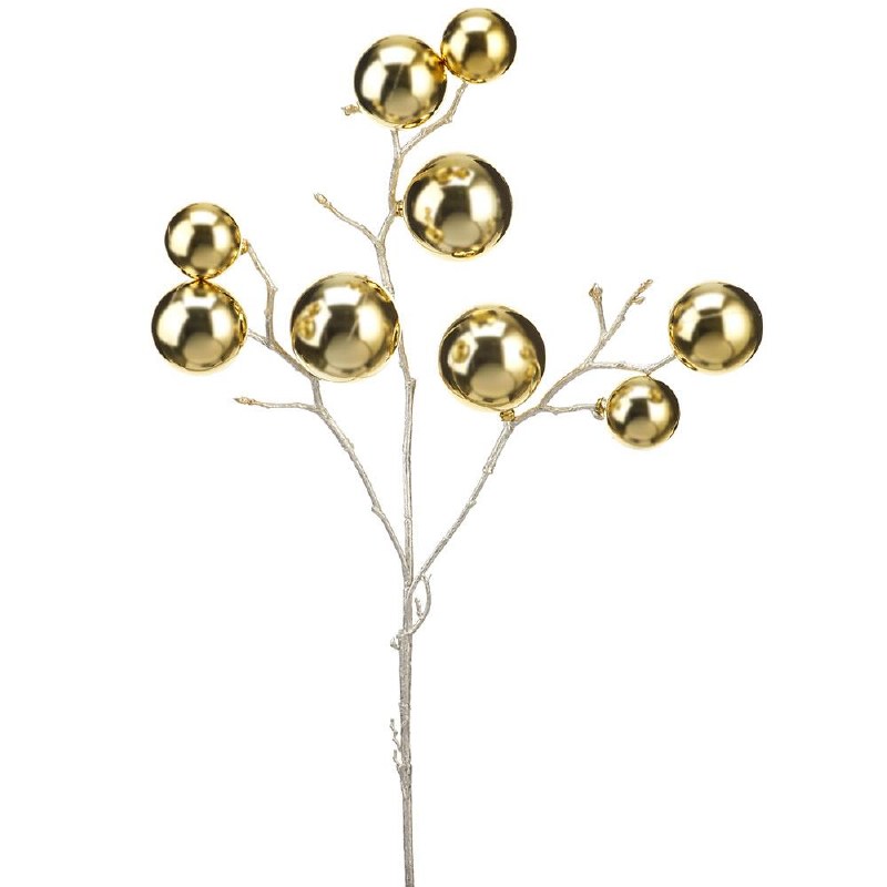 21" Gold Ball Spray - Wilford & Lee Home Accents