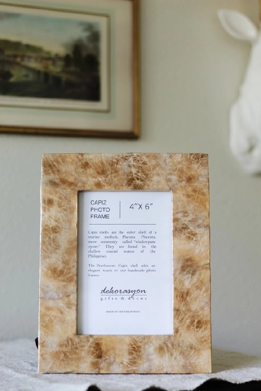 4" x 6" Gold and White Capiz Shell Photo Frame - Wilford & Lee Home Accents