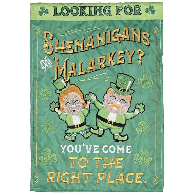 18" x 13" "Looking For Shenanigans and Malarkey?" Mini St.Patrick's Day ...
