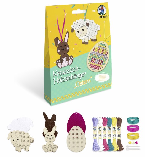 Cross Stitch Wooden-Easter Kit - Evans Educational Ltd.
