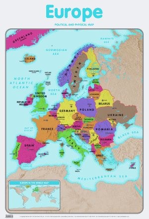 Map Of Europe SPECIAL OFFER - Evans Educational Ltd.