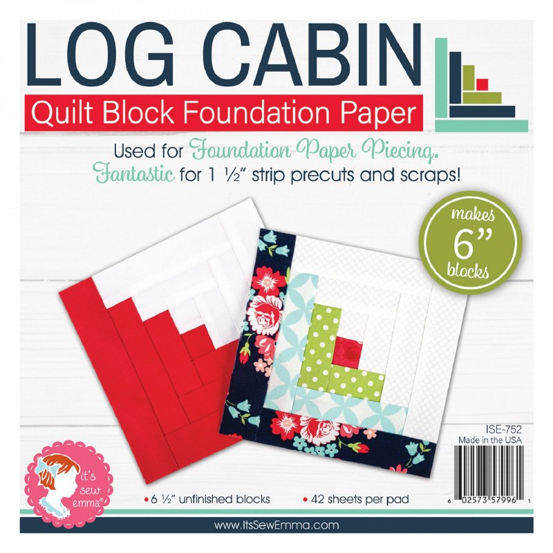 Log Cabin Block 6in Paper - Prairie Point Junction