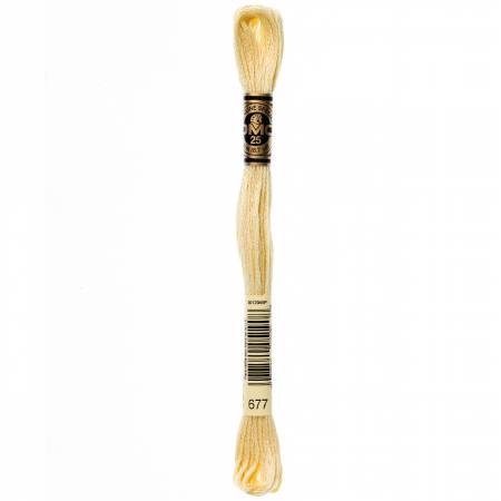 677 DMC Embroidery Floss - Very Light Old Gold - Crafts Direct