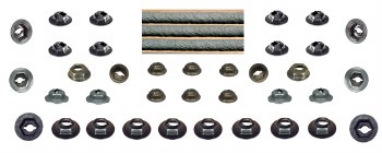 1969 Camaro RS Rally Sport Emblem Pal Nut Fastener Kit 28 Pieces - 1967 ...